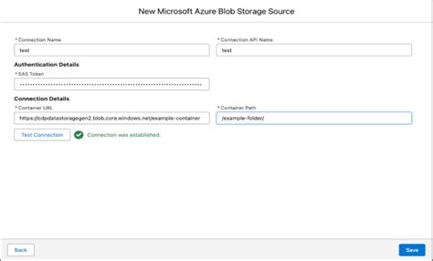 Set Up An Azure Blob Storage Connection Data Cloud Integrations Home Page Data Cloud