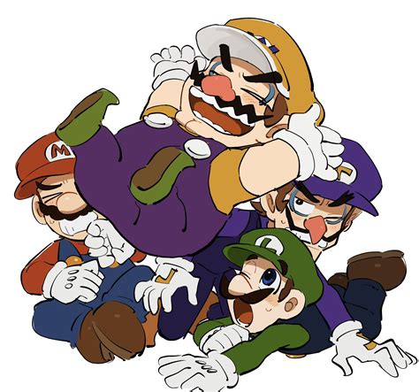 Mario Luigi Wario And Waluigi Mario And More Drawn By Mimimi Mimimim Danbooru