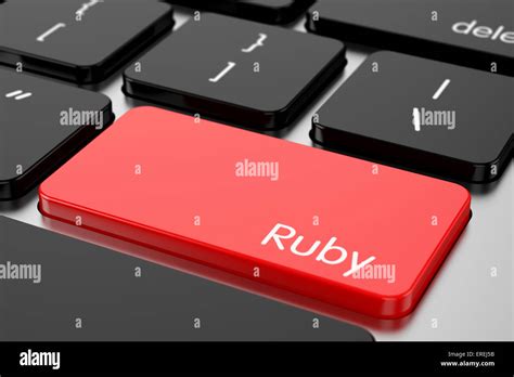 3d Renderion Of Computer Programming Coding Keyboard Concept Red Enter