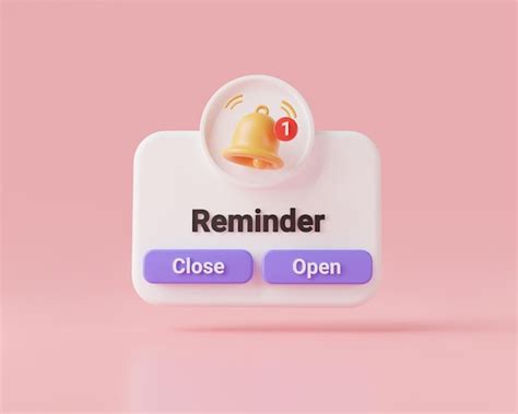 Premium Photo Reminder Notification Concept Notifications Page With Bell Alert And Alarm
