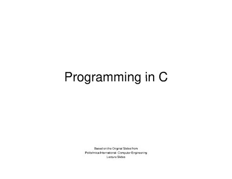 Week 2 Lecture Notes Ccc 101 Introduction To C Programming Studocu