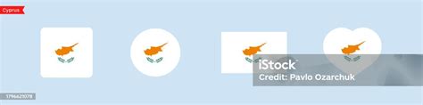 키프로스 국기 Ui 디자인을 위한 키프로스 국기 아이콘입니다 사각형 원 하트 모양의 고립된 깃발 기호 벡터 아이콘 경쟁에 대한 스톡 벡터 아트 및 기타 이미지 Istock