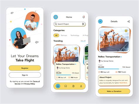 Crowdfunding Mobile App Ui Concept Mobile App Ui Mobile App Crowdfunding