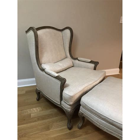 Restoration Hardware Lorraine Chair W Ottoman Aptdeco