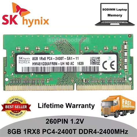 Sk Hynix 8gb 1rx8 Pc4 2400 T Ddr4 2400 Mhz 260 Pin 1 2 V Sodimm Laptop