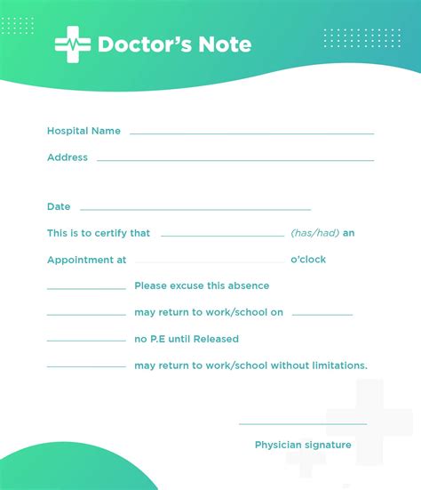8 Best Blank Printable Doctor Note Artofit