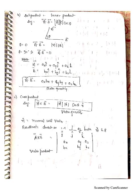 SOLUTION Vector Calculus Notes Studypool