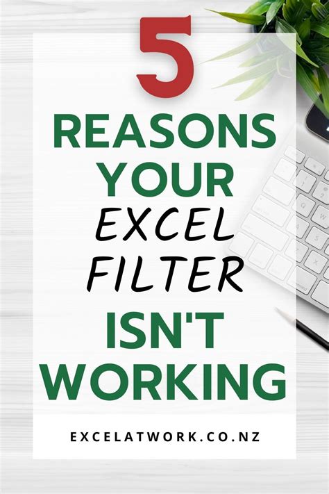 5 Reasons Your Excel Filter Isnt Working Excel For Beginners Excel Excel Shortcuts