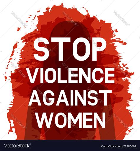 Stop Violence Against Women Concept Royalty Free Vector