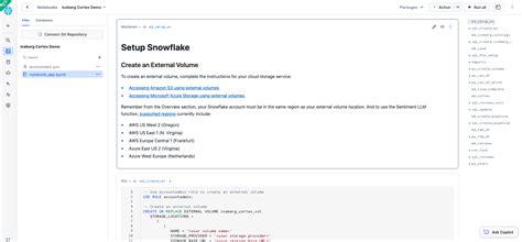 sentiment analysis using snowflake cortex ai on iceberg tables