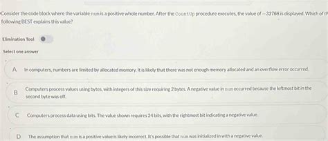 Solved Consider The Code Block Where The Variable Num Is A Positive