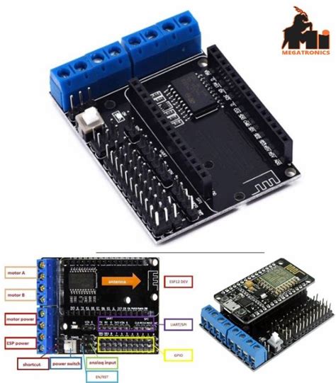 Esp8266 L293d Motor Driver Expansion Board Wifi Nodemcu Lua Esp12e V20 Darazpk