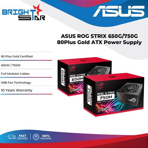 Asus Rog Strix G G Plus Gold Full Modular Psu Shopee Malaysia