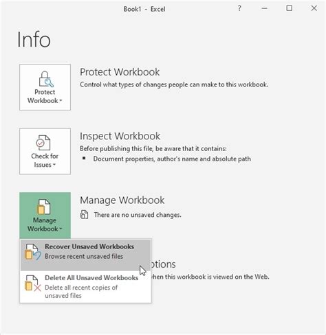 Autorecover Excel File In Excel 2019 Or Office 365 In Minutes