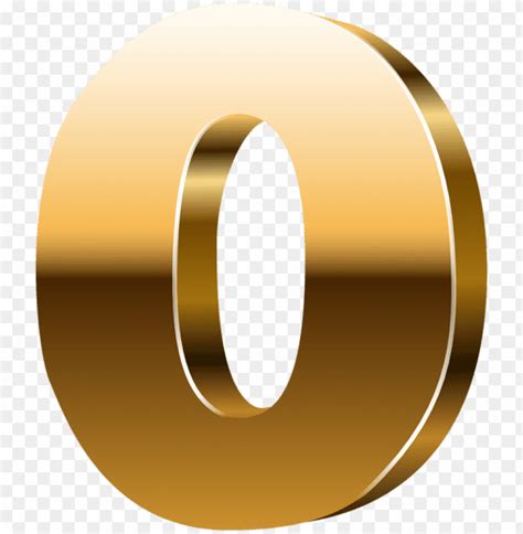 Free Download Hd Png Number Zero 3d Gold Clipart Png Photo 51791 Toppng