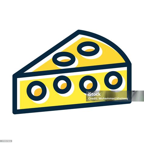 치즈 벡터 굵은 선은 개인 및 상업적 사용을 위해 어두운 색상 아이콘을 채웠습니다 가득 찬에 대한 스톡 벡터 아트 및 기타 이미지 가득 찬 고체 두꺼운 Istock