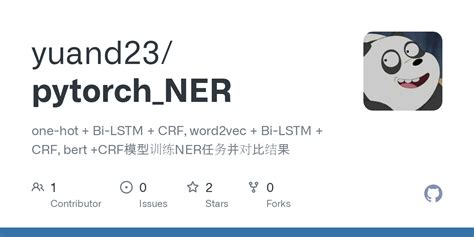GitHub Yuand23 Pytorch NER One Hot Bi LSTM CRF Word2vec Bi