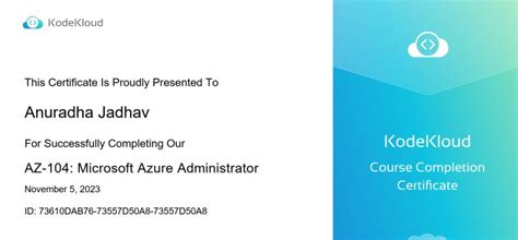 Anuradha Jadhav On Linkedin Microsoftazure Kodekloud Onlinelearningplatform