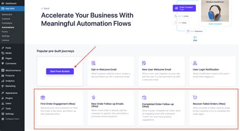 utilize woocommerce triggers in mail mint automation wpfunnels