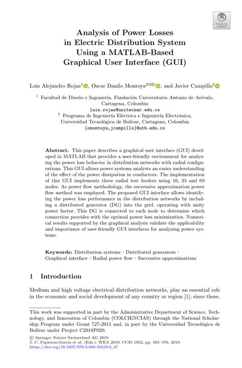 Pdf Analysis Of Power Losses In Electric Distribution System Using A