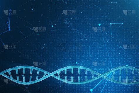 人工智能dna分子。概念二进制编码基因组。抽象技术科学，概念人工dna。3d插图