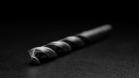 Premium Photo Detailed Drill Bit Close Up On Black