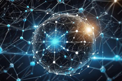 Premium Photo Blockchain Ai Global Information Network Securing Digital Data