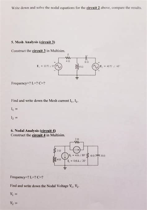 Circuit Analysis With Multisim Purpose In This Lab Chegg Com
