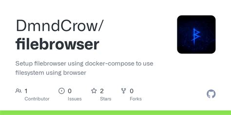 GitHub DmndCrow Filebrowser Setup Filebrowser Using Docker Compose