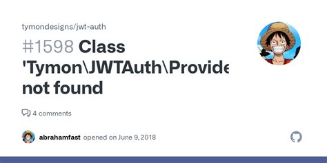 Class Tymonjwtauthproviderslaravelserviceprovider Not Found · Issue 1598 · Tymondesigns
