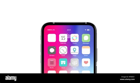 Bouton Dapplication Blanche Sur Lécran Du Téléphone Immersive Rendu 3d La Maquette Du Logo
