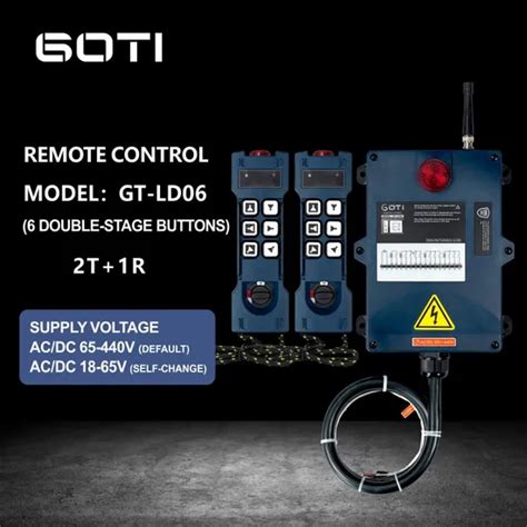 Radiocomando 433mhz Cancello Remote Control Gt Ld06 For Crane 2 Transmitters 1 Receiver 18 65v