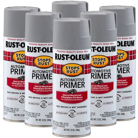 6 Cans Rust Oleum Stops Rust And Rust Prevention Automotive Primer Spr South East Clearance Centre