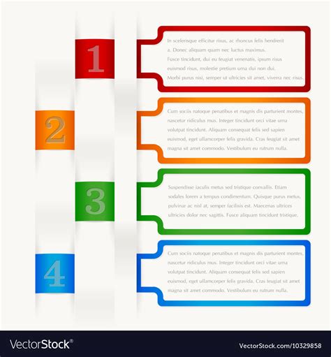 Four Consecutive Frame Elements With Lots Of Room Vector Image