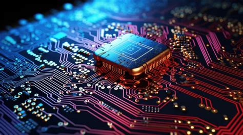 Premium Ai Image Microchip Circuit Board Tech Ai