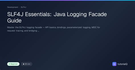 Slf4j Essentials Java Logging Facade Guide Tutorialq