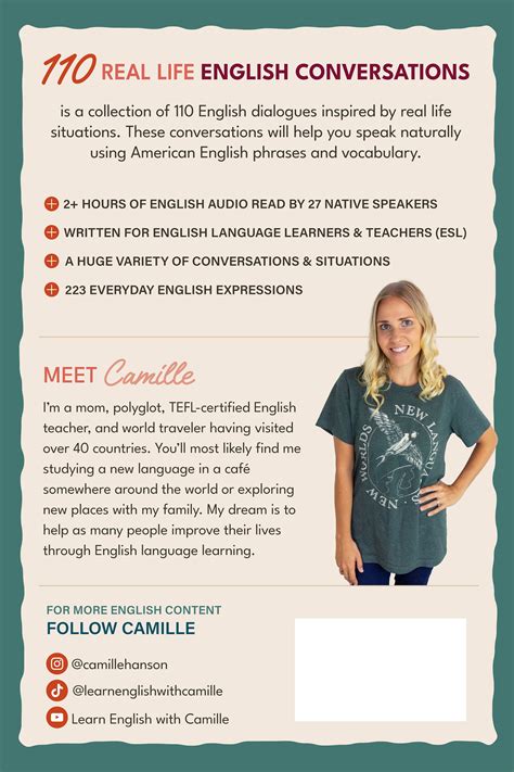 110 Real Life English Conversations E Book Audio English Dialogues For Esl Teachers