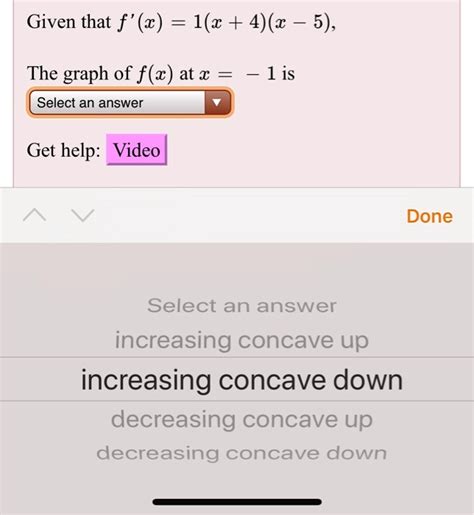 solved given that f z 1 4 5 the graph of f w at € lis