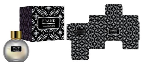 포장 디자인 검은 색 고급 상자 템플릿 및 모형 상자화장품 용기에 라벨 일러스트 벡터 복고풍에 대한 스톡 벡터 아트 및 기타