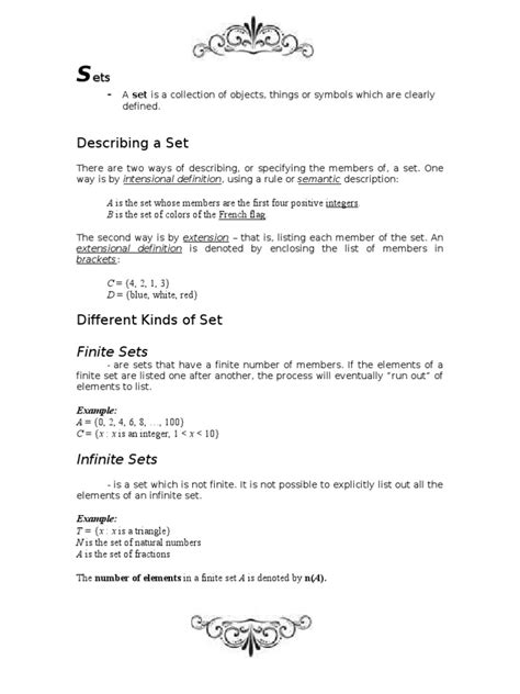 finished assignment about sets pdf set mathematics definition