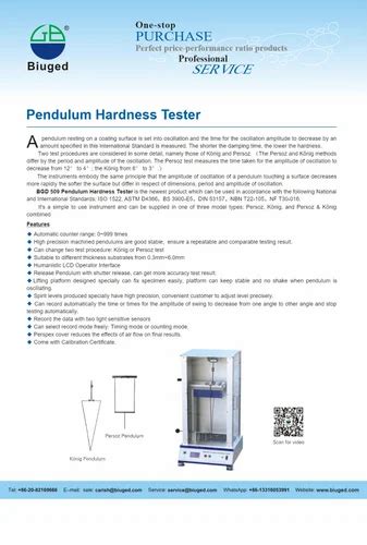 Hardness Tester Pendulum Hardness Tester 509 Trader Wholesaler