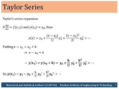 unit6 ordinary differential equation 2140706 numerical statistical methods