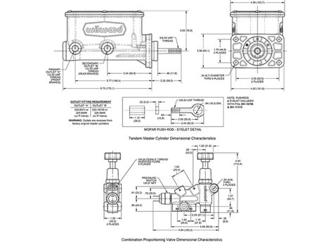 Wilwood 261 17319 P Chrome Tandem Compact Mc Kit And Proportioning Valve