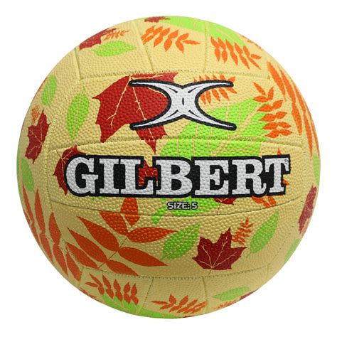 Gilbert Glam Autumn Leaves Netball Size 5 Ball Offcourt Sports