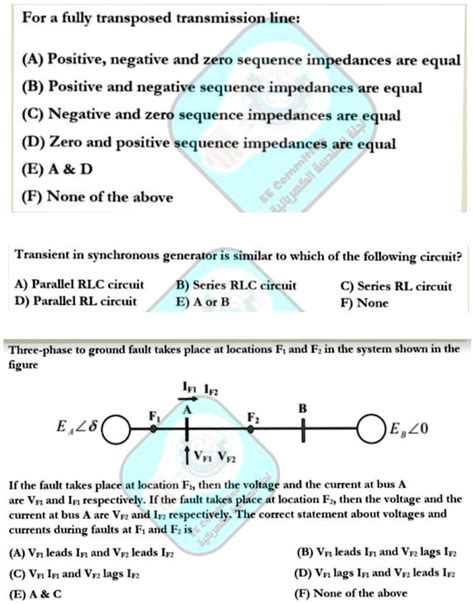 Solved For A Fully Transposed Transmission Line A Positive