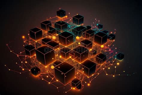 Ai Generated Illustration Of The Concept Of Networking And Blockchain