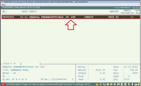 How To Hold Purchase Challan In Marg Software