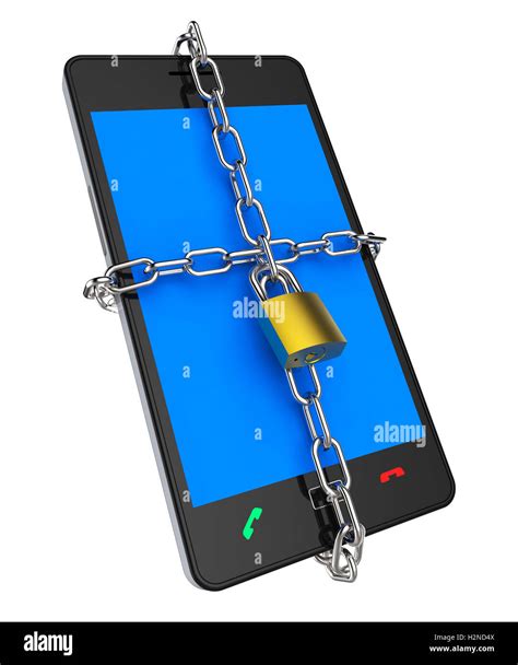 Locked Phone Representing Chain Unauthorized And Private Stock Photo Alamy