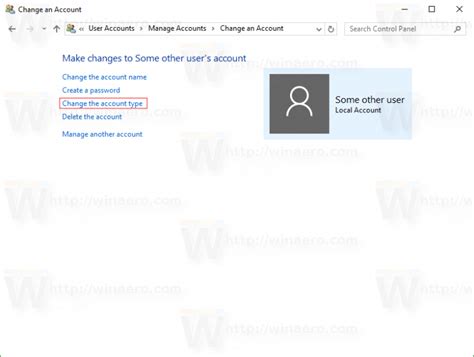 Change Account Type In Windows Change Account Type In Windows