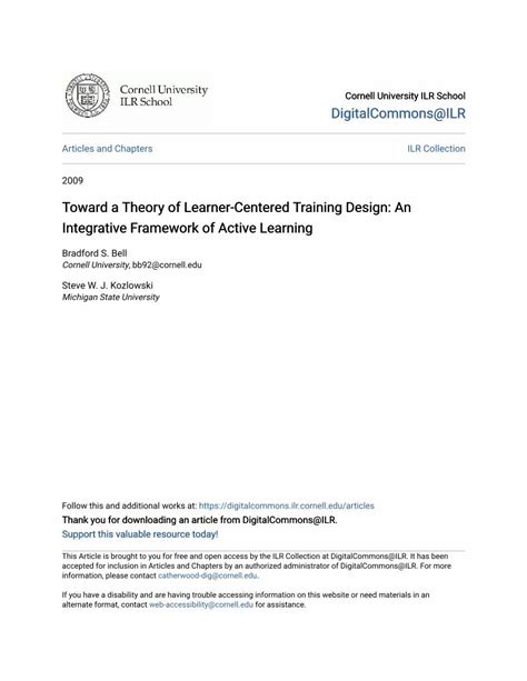 Pdf Toward A Theory Of Learner Centered Training Design An Dokumen Tips